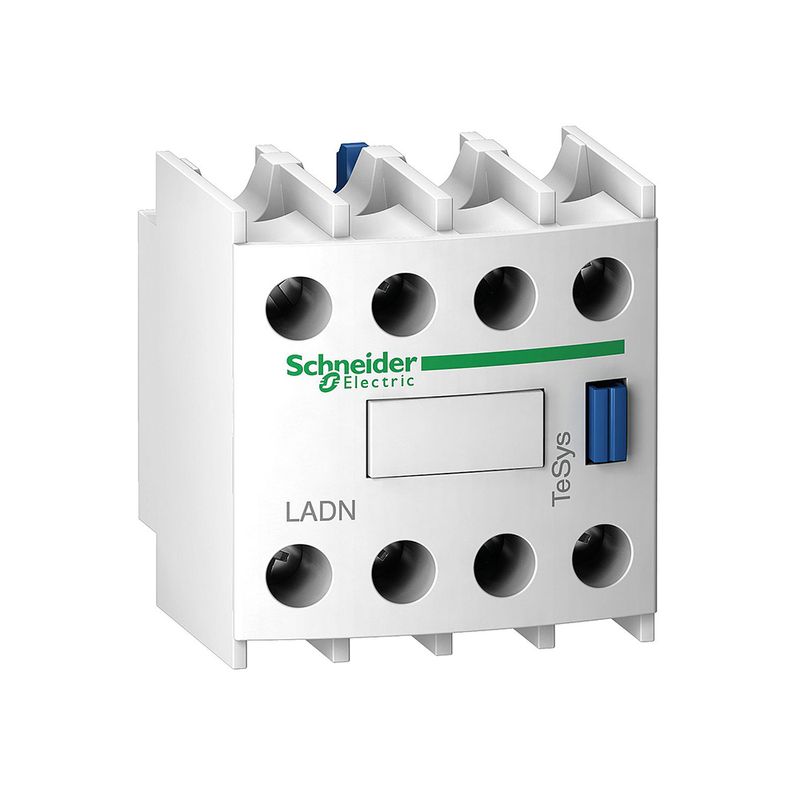 Bloco Contato Auxiliar Contator Frontal 2Nf LADN02 Schneider - Dimensional