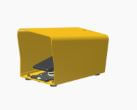 Pedal Comando Simples Metal 1 Estagio Com Capa Protetora Amarelo 1Na ...