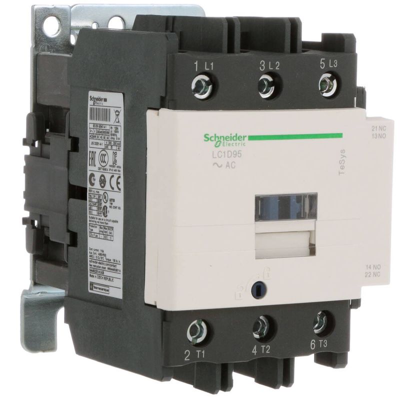 Contator Tripolar 95 A 110 VCA 50/60Hz 1NA+1NF LC1D95F7 Schneider ...
