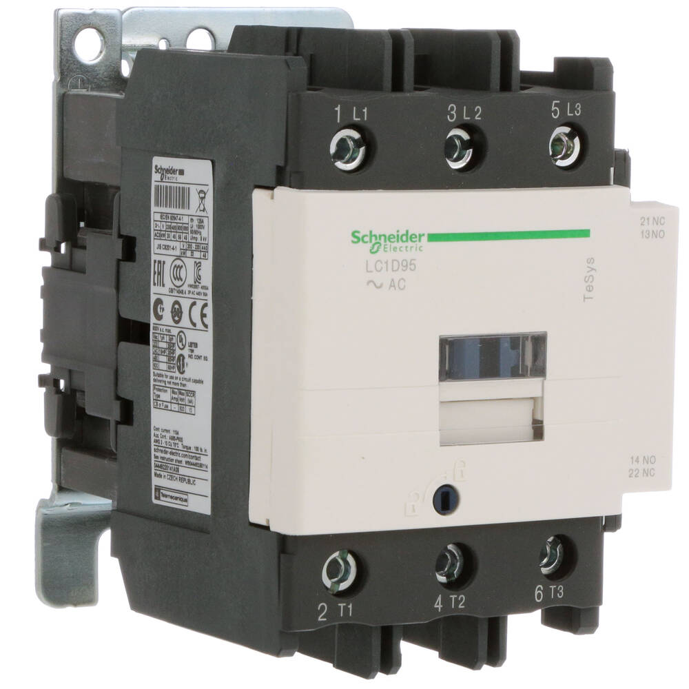 Contator Tripolar 95 A 110 VCA 50/60Hz 1NA+1NF LC1D95F7 Schneider ...
