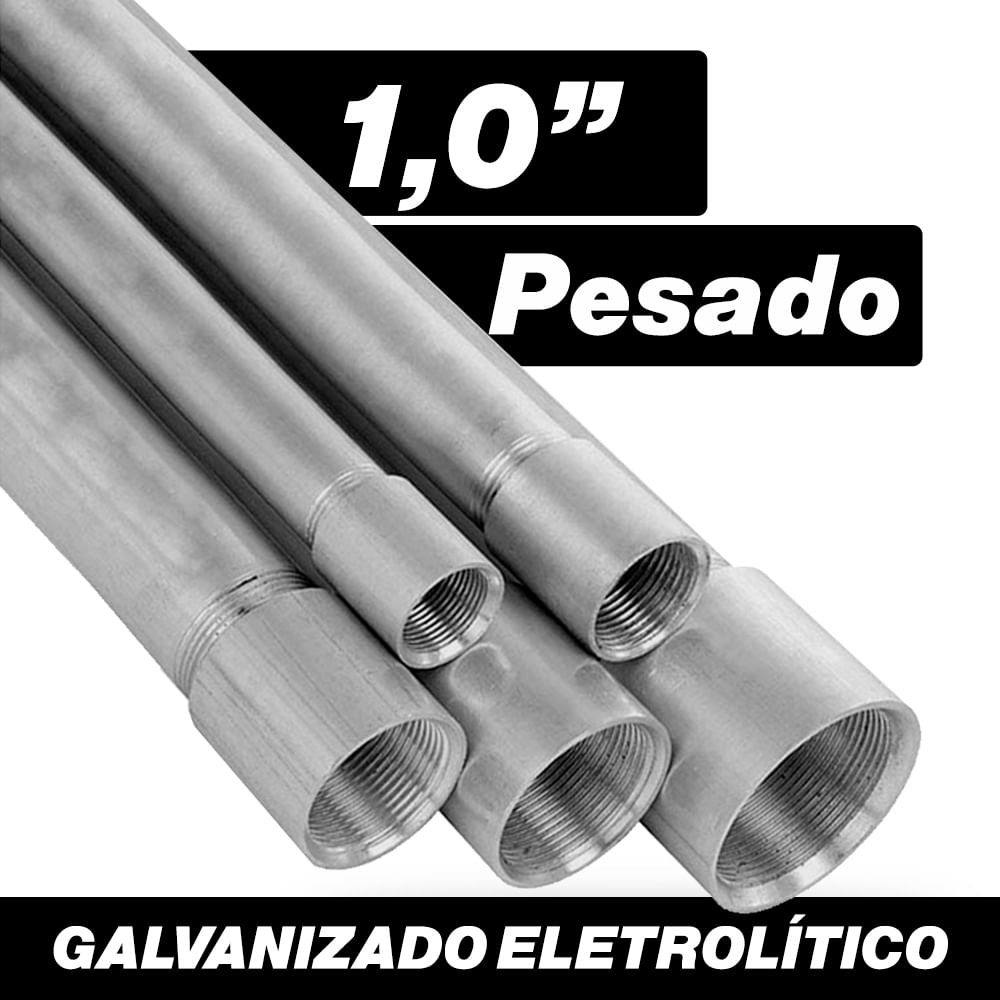 Eletroduto Rígido Metálico Aço Carbono Pré Galvanizado Semi Pesado 1 ...