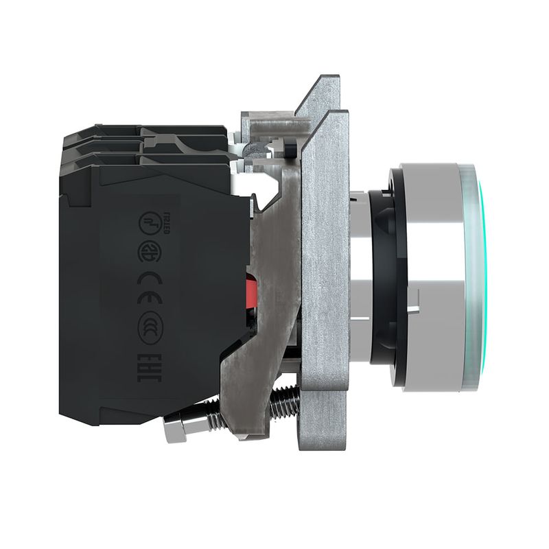 Botao Ilum Red Vd 22Mm 240V Led 1Na+1Nf XB4BW33M5 - Schneider - Dimensional