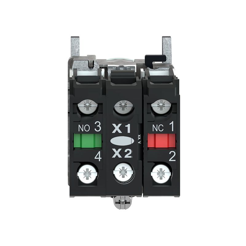 Botao Ilum Red Vd 22Mm 240V Led 1Na+1Nf XB4BW33M5 - Schneider - Dimensional