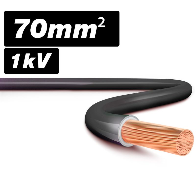 Cabo Flexível HEPR 70MM 1KV 90G Preto 39293 Nexans - Dimensional