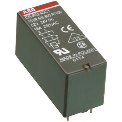 Rele Interface Plug In 24V 8A 2Rev CRP024AC2 - ABB - Dimensional