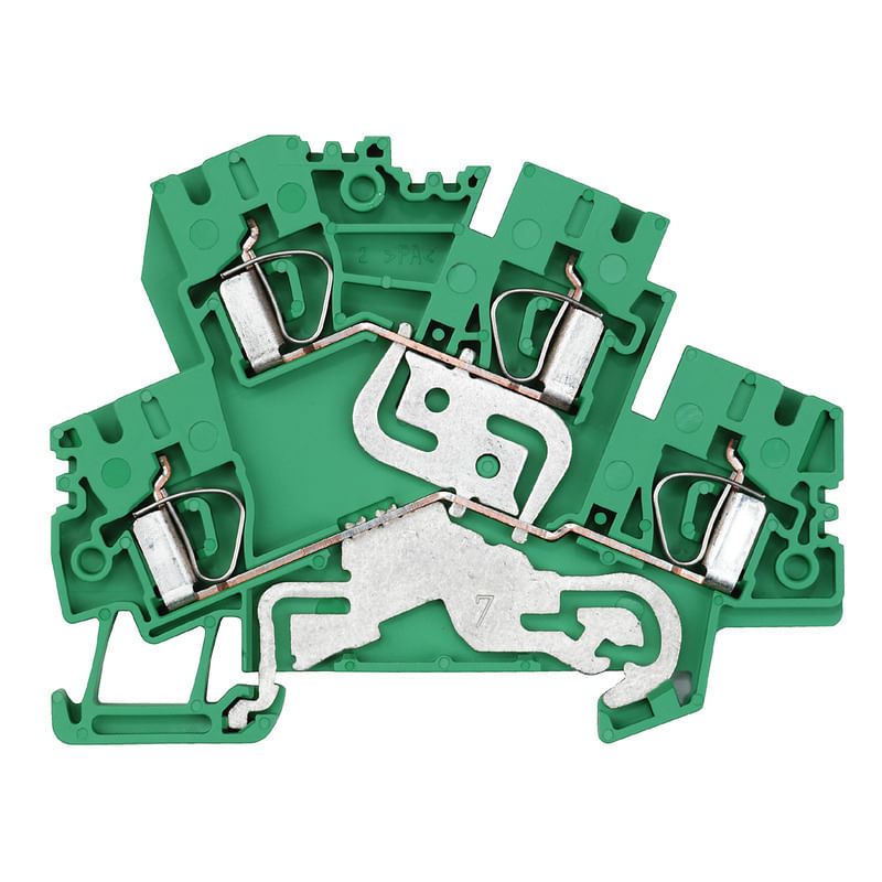 Conector Passagem Plástico Verde 800V 32A 4Mm2 ZDK 4-2 PE Weidmuller ...