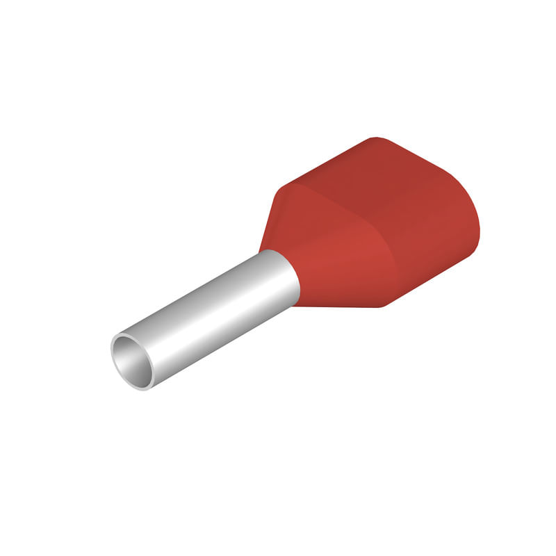 Terminal Ilhos Duplo Com Isolamento 1,5Mm2 Vermelho H1,516ZHRSV ...
