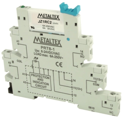 Rele Interface 12V 1Rev Prz PRZ1R12 - Metaltex - Dimensional