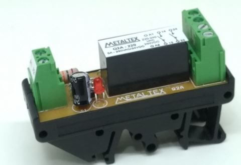 Rele Interface 220V 5A C/Led 2Na Q2A220 - Metaltex - Dimensional