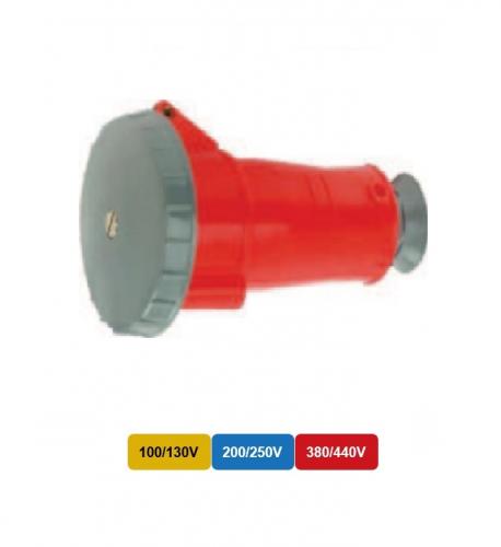 Tomada Externa Fêmea 2 Polos + Terra 16A 130V Amarelo 4H Com Tampa ...