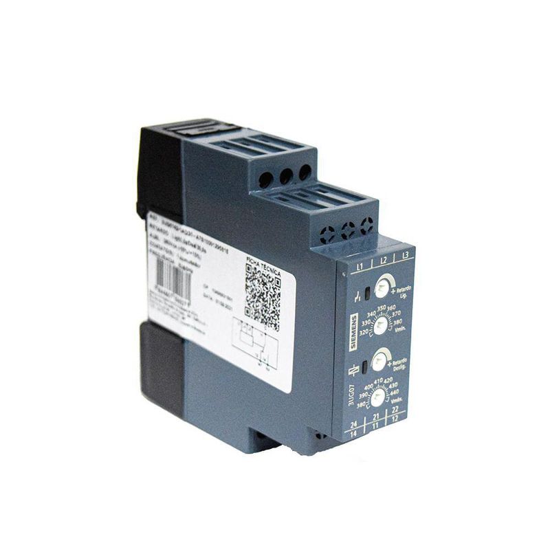 Rele Tensão Supervisor Trifásico 380Vca 1 Reversível 3UG07421AQ30 ...