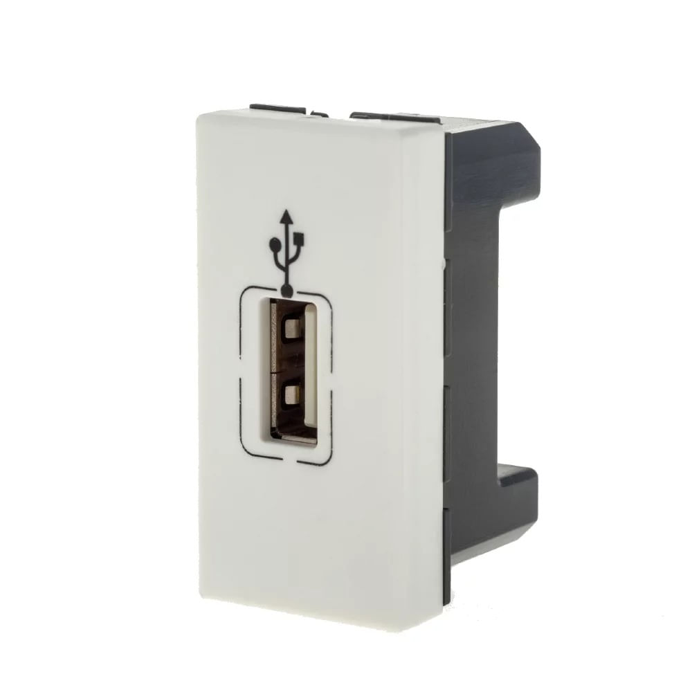 Módulo Tomada USB Dados Embutir Branca 1 Módulo Pial Plus+ 615091BC ...