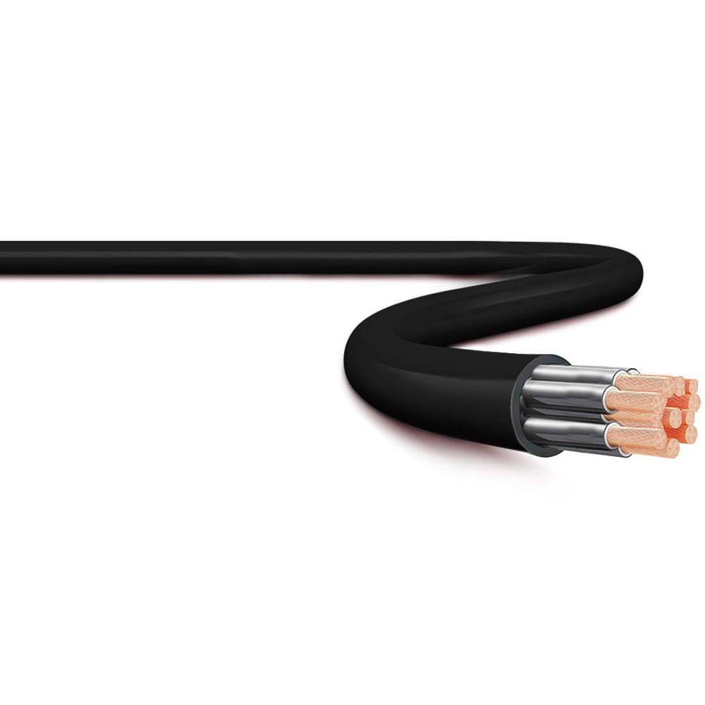 Cabo Controle 500V 70 Graus Celsius PVC 12x1mm Preto 270012007 ...
