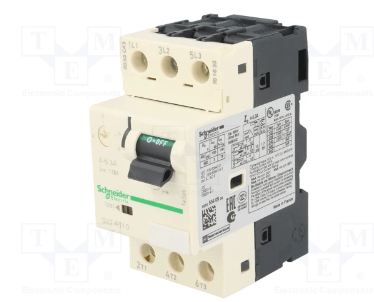 Disjuntor Motor Tripolar 4-6,3A 138A 3KA GV2RT10 Schneider - Dimensional