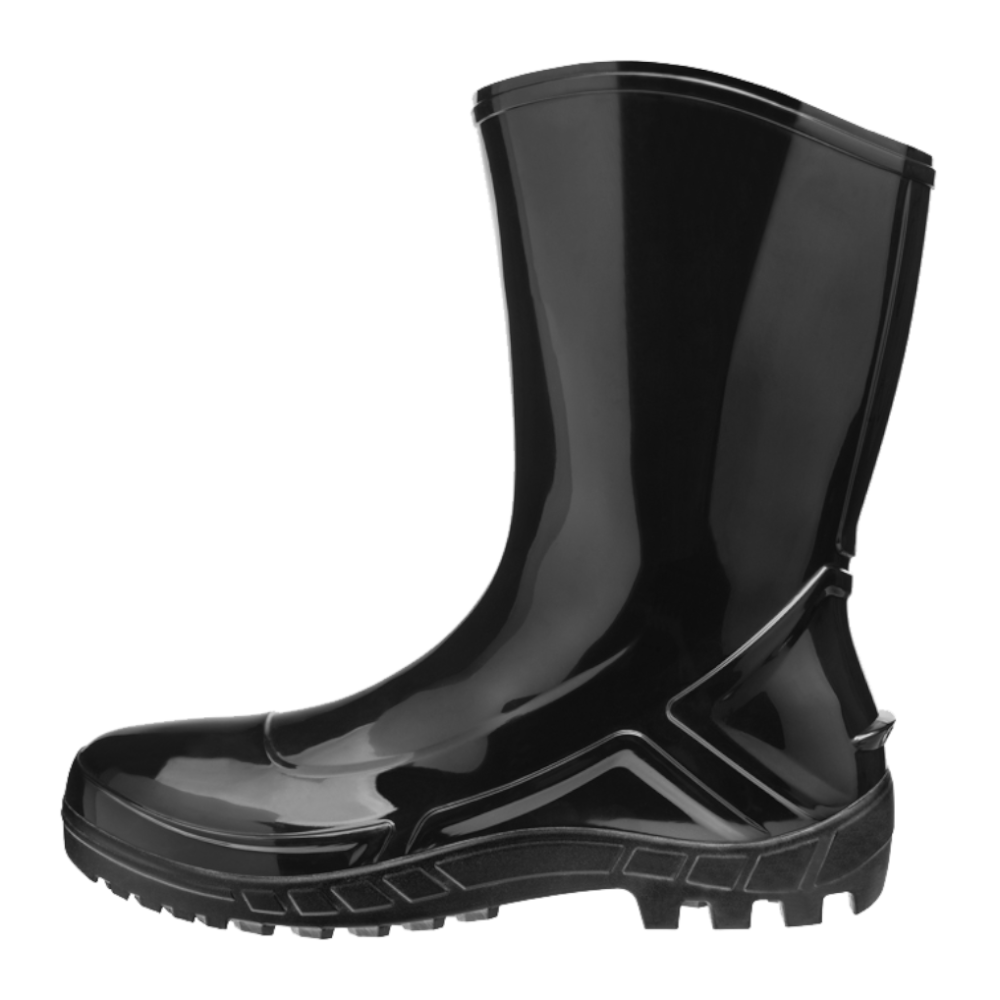 Bota Profissional PVC Preta Cano Médio Sem Forro Sem Bico 110VFLEXPR Tamanho 38 CA 42291 ...