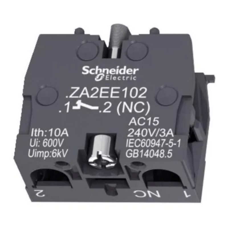 Bloco Contato Pt 240v 1nf Harmony Za2ee102-SCHNEIDER - Dimensional