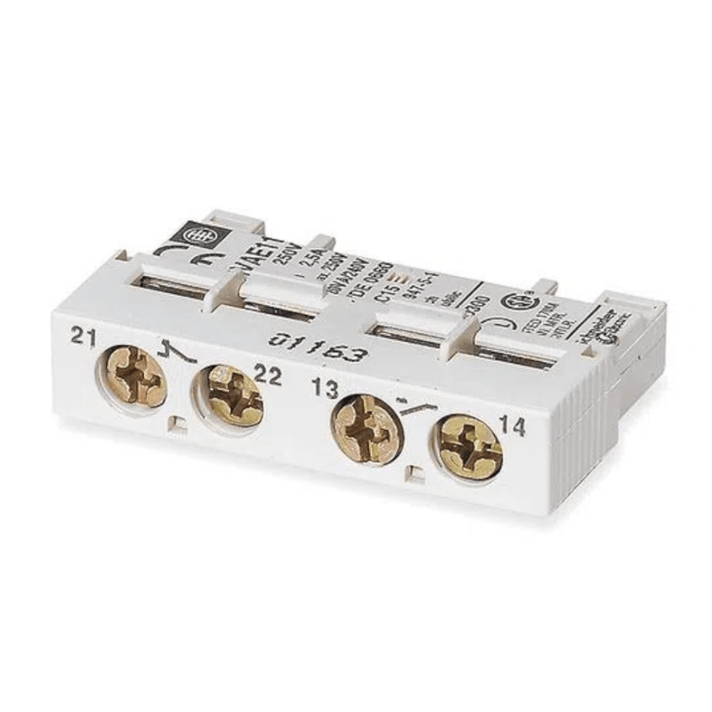 Bloco Contato Frontal 1NA+1NF GVAE11 Schneider - Dimensional