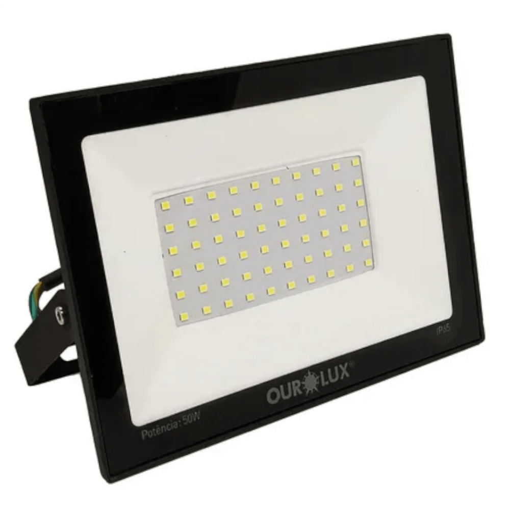 Refletor de LED Preto IP65 1 Modulo 150W 100/240 V 6500K 3268 Ourolux ...