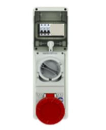 Tomada Sobrepor Femea 3P+T 63A 440V 6H Com Bloqueio Mecanico Ip65 ...