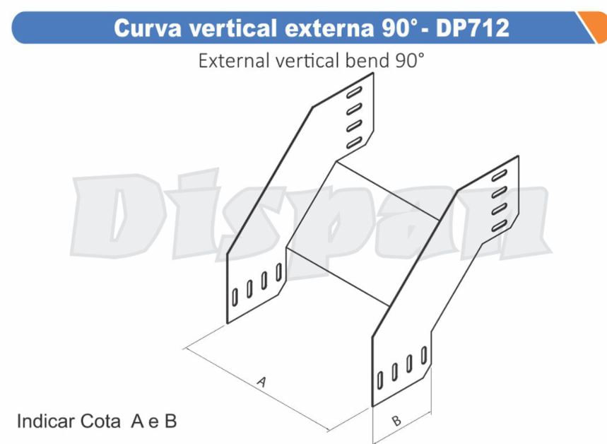 Curva Eletroc Vt Ext 90G Perf Pz U Ch22 50X 50Mm DP712 - Dispan ...