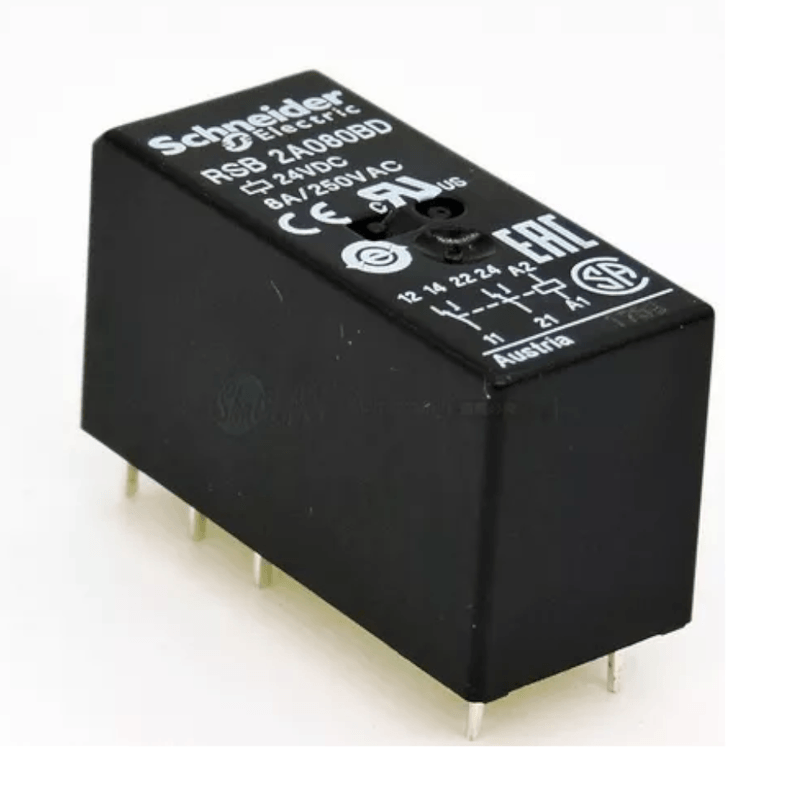Rele Interface 24Vcc 8A 2 Na+2 Nf RSB2A080BD Schneider - Dimensional
