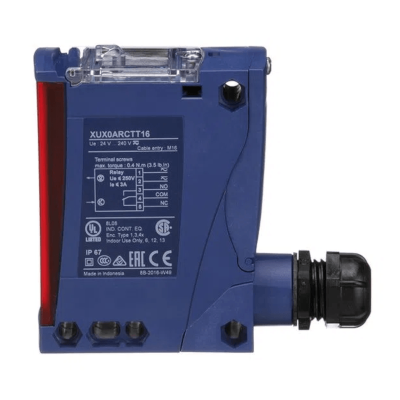 Sensor FotoElétrico Barreira Plástico 24 A 240vca/Vcc 2000 Mm XUX0ARCTT16 - Schneider - Dimensional