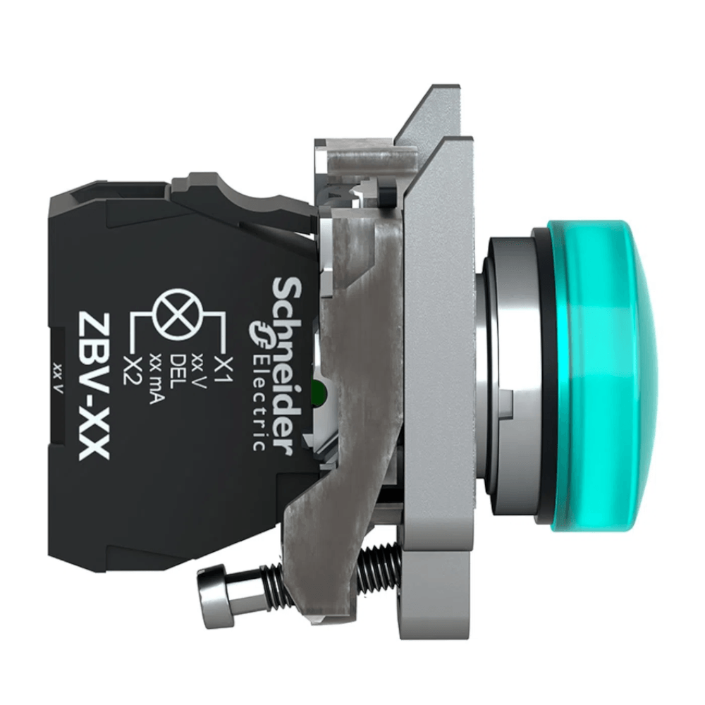 Sinaleiro Redondo Metalico Verde 22,0 Mm 120V Led XB4BVG3 Schneider ...