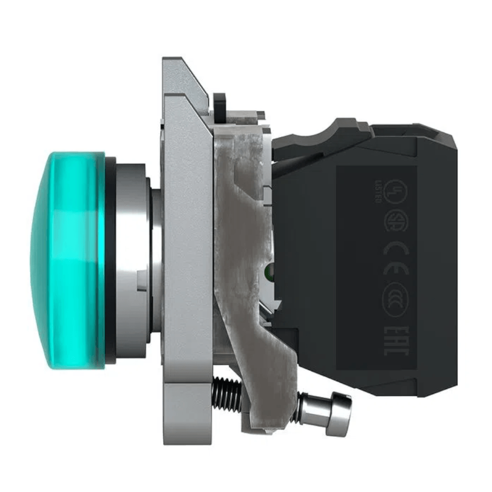 Sinaleiro Redondo Metalico Verde 22,0 Mm 120V Led XB4BVG3 Schneider ...