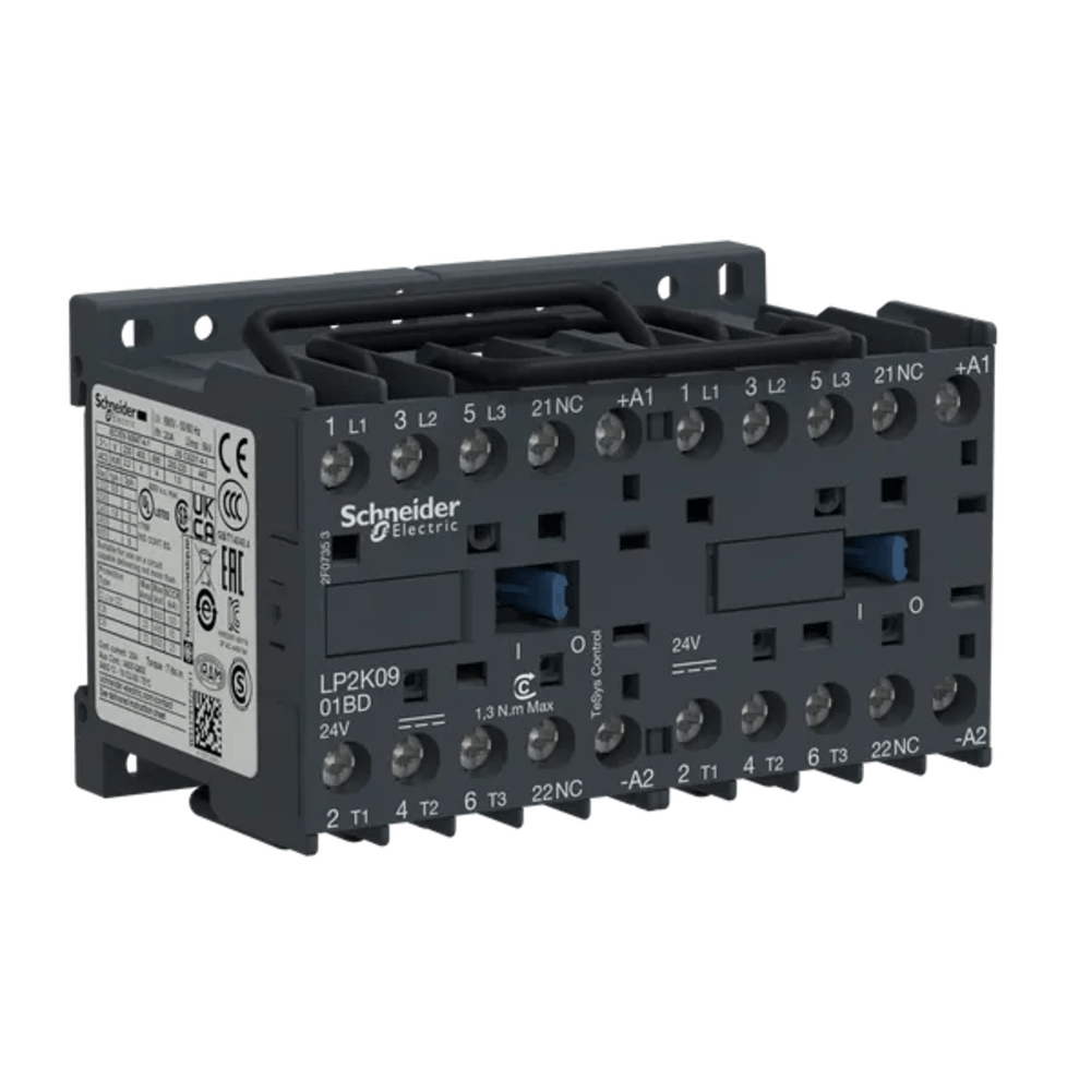 Chave Reversora Contatores Tripolar 9 A 1Nc 24 Vcc LP2K0901BD Schneider ...