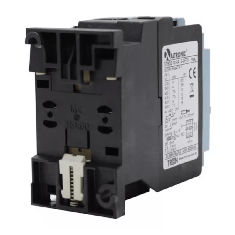 Contator Tripolar 32A 220VCA 50/60Hz 1 Normalmente Aberta e 1 ...