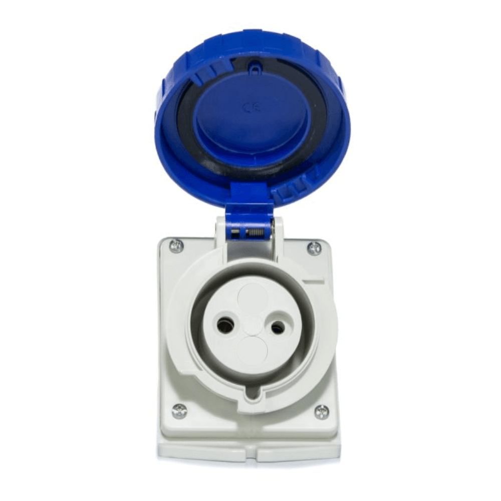 Tomada Industrial Não Metálica Sobrepor Fêmea Bipolar Terra 16A 220 ...