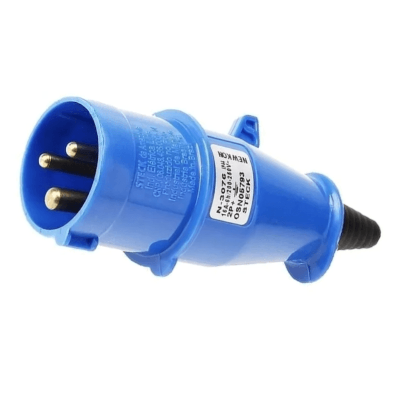 Plugue Energia Industrial Macho Poliamida Tripolar Terra 16A 220/240V ...