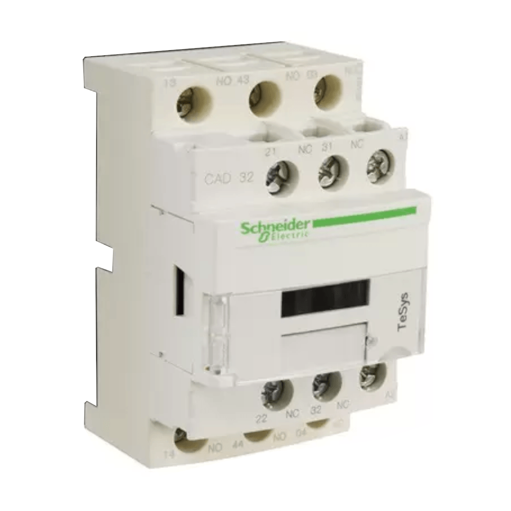 Contator Auxiliar Tesys 24VCC CAD50BD Schneider - Dimensional
