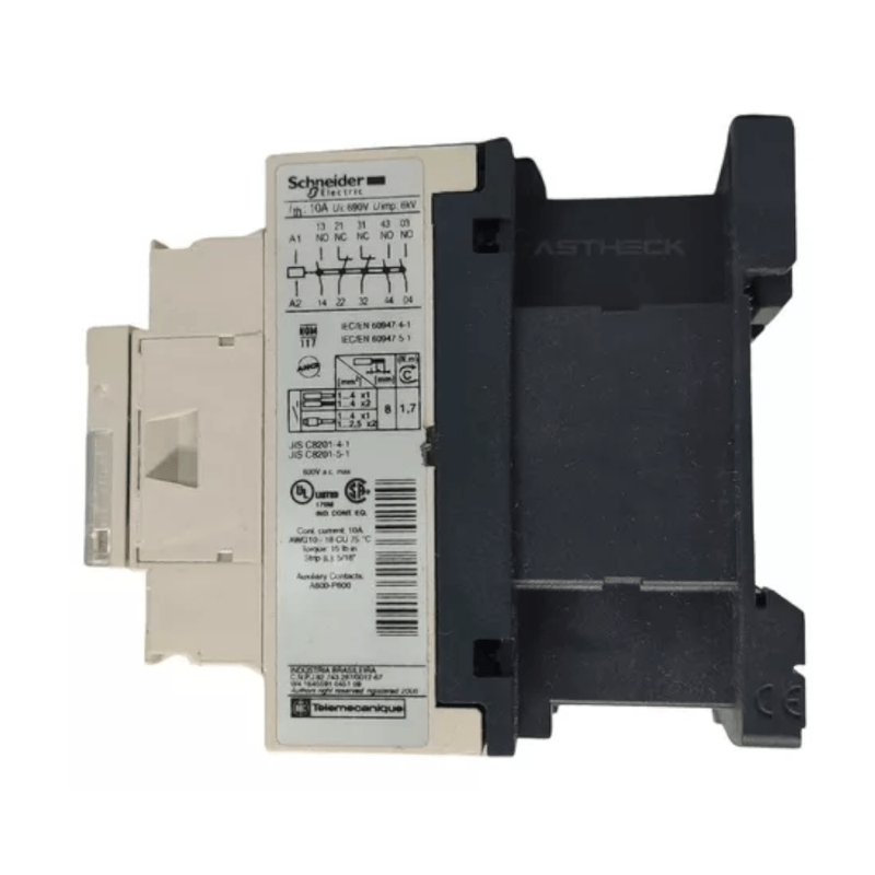 Contator Auxiliar Tesys 24VCC CAD50BD Schneider - Dimensional