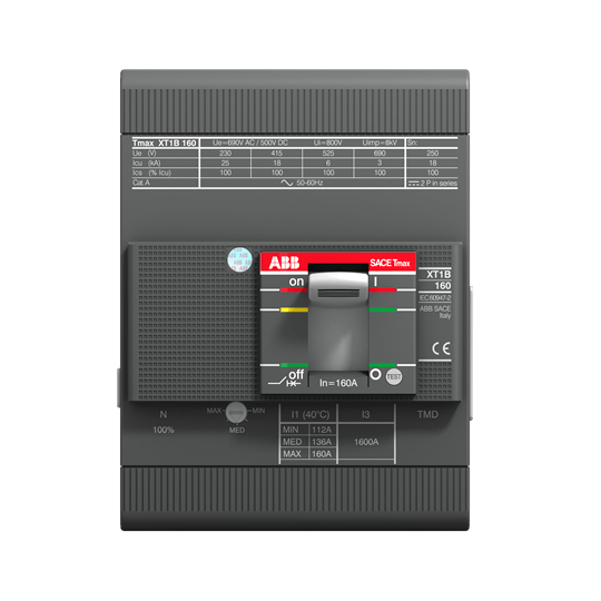 Disjuntor Caixa Moldada Tripolar Termomagnético Fixo 380/415VCA 40A 50KA XT1S160TMD403PFF ABB ...