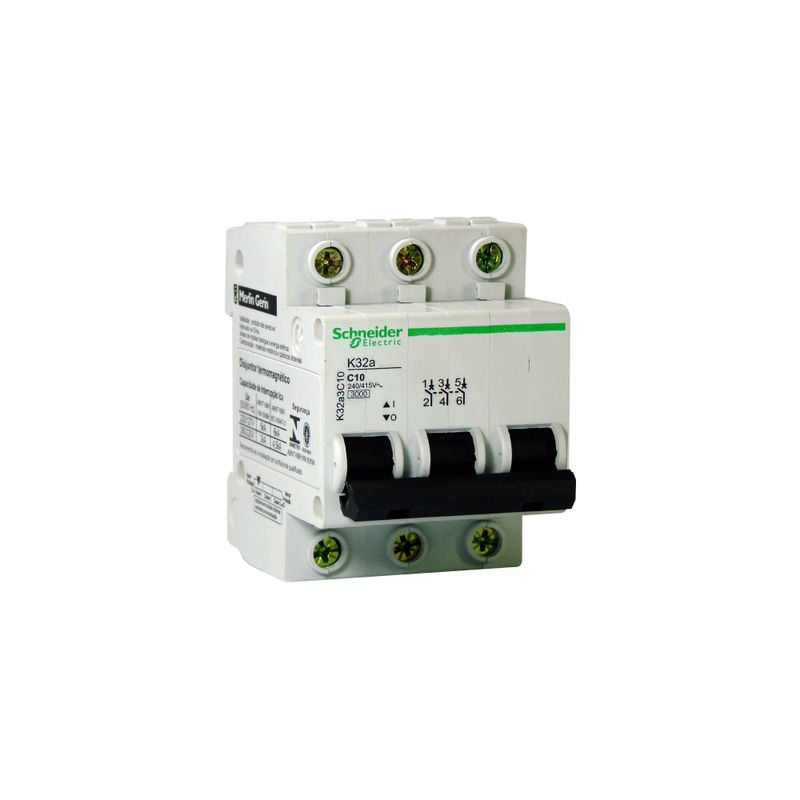 Disjuntor Motor Tripolar 4-6,3A 138A 3KA GV2RT10 Schneider - Dimensional