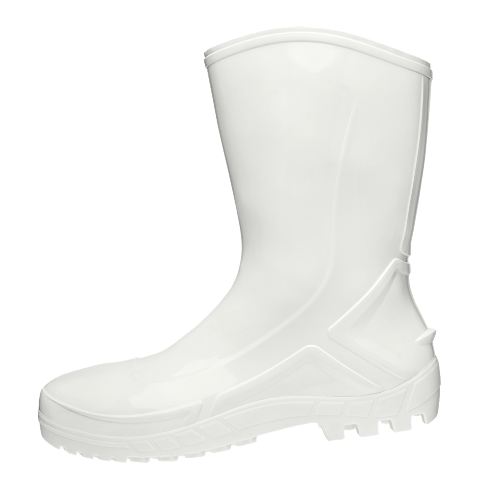 Bota Profissional PVC Branca Cano Médio Sem Forro Sem Bico 110VFLEXBR ...