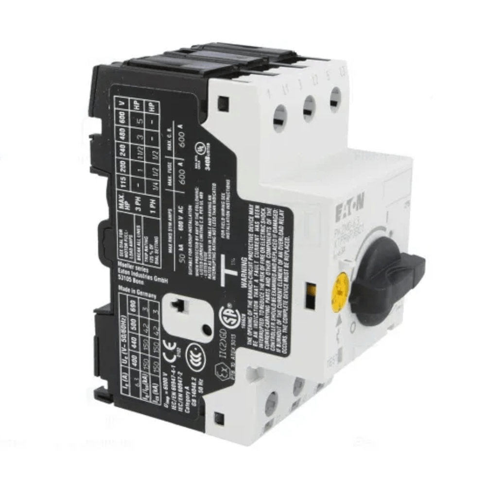 Disjuntor Motor Tripolar 8-12A 8A 50KA PKZM012 Eaton - Dimensional