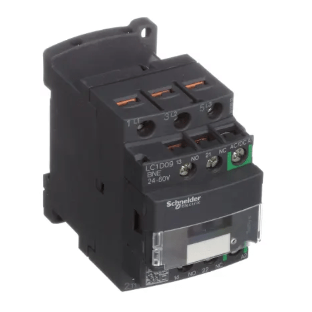 Contator Tripolar 9A 24-60VCA/CC 50/60Hz LC1D09BNE|Dimensional ...