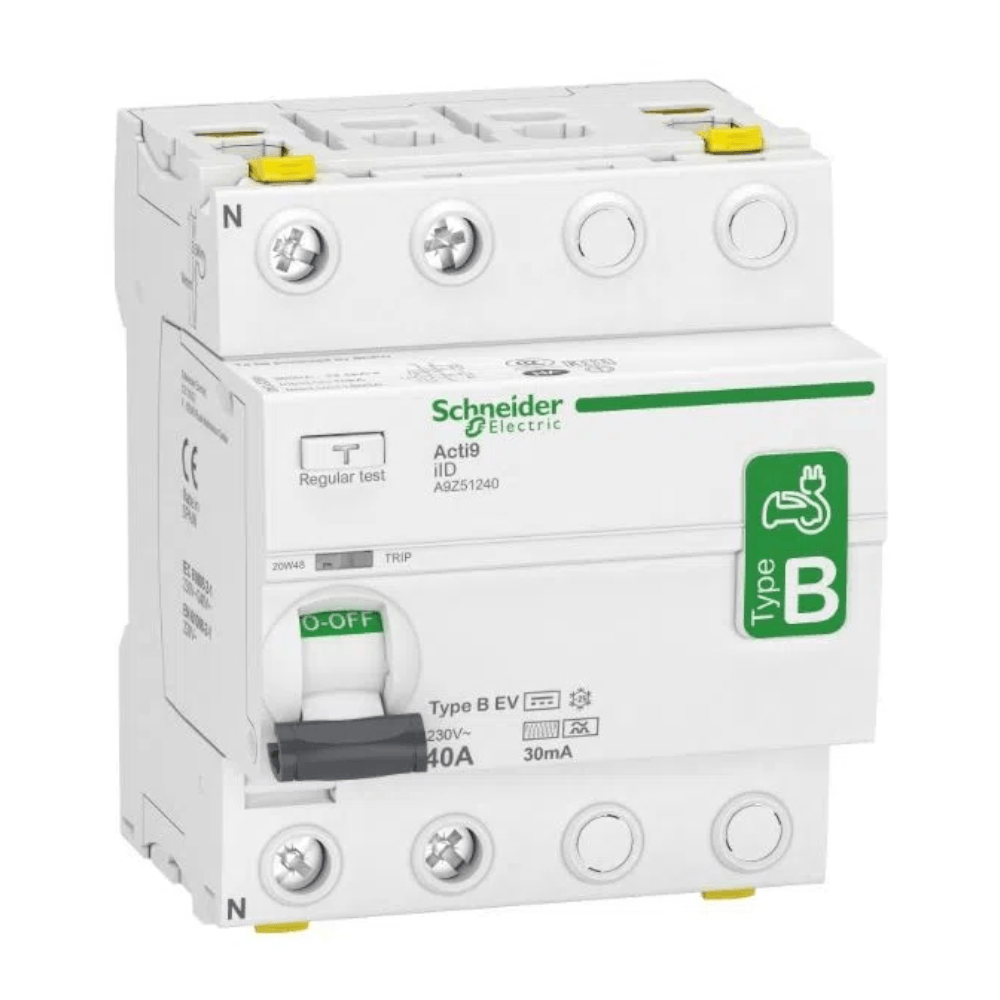 Disjuntor Diferencial Residual Bipolar 230VCA 40A 30Ma A9Z51240 ...