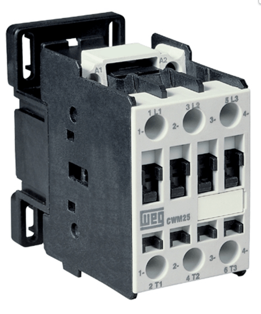 Contator Tripolar 25A 24VCA 50/60Hz 2NA+2NF CWM252230D02 WEG - Dimensional