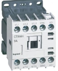 Contator Tripolar 9A 24VCC 1NA Mini CTX3 Cemar Legrand - Dimensional