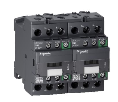 Contator Tripolar 32A 24-60V 1NA+1NF Revers LC2D32BNE Schneider ...