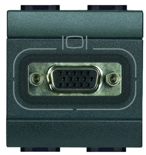 Módulo Tomada Audio/Video Vga 2 Módulo Gr LIVING Pial Legrand - Dimensional