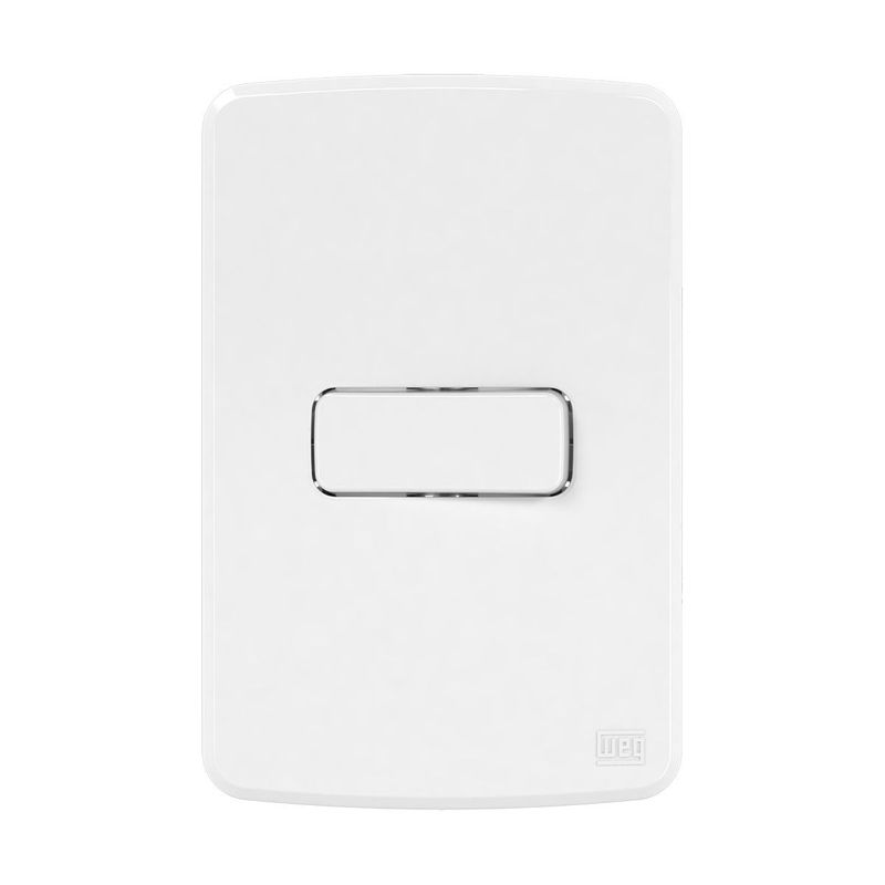 Interruptor Sobrepor 1 Interm 2P Branco 250V 10A Com Placa 4X2 Branco ...