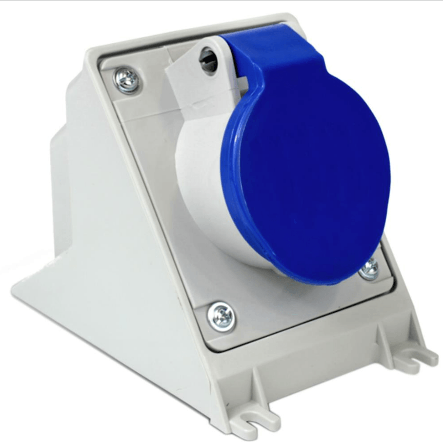 Tomada Sobrepor Fêmea 2 Polos + Terra 32A 250V Azul 6H IP67 S3206WNQ ...