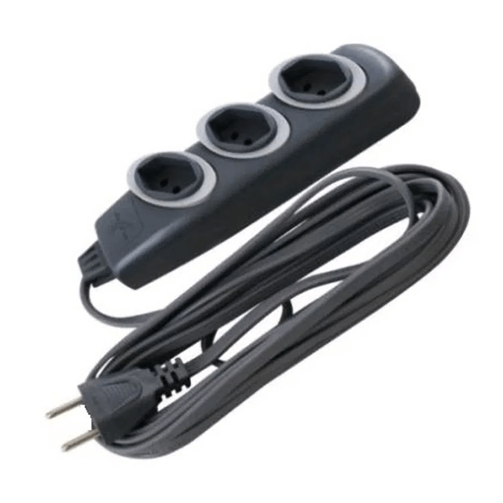 Extensão Elétrica Regua 250V 10A Fem 3 Tom 2P Gr 3M DN1717 Daneva ...