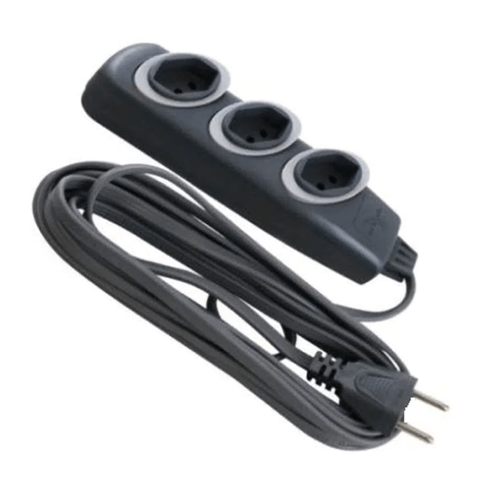 Extensão Elétrica Regua 250V 10A Fem 3 Tom 2P Gr 3M DN1717 Daneva ...