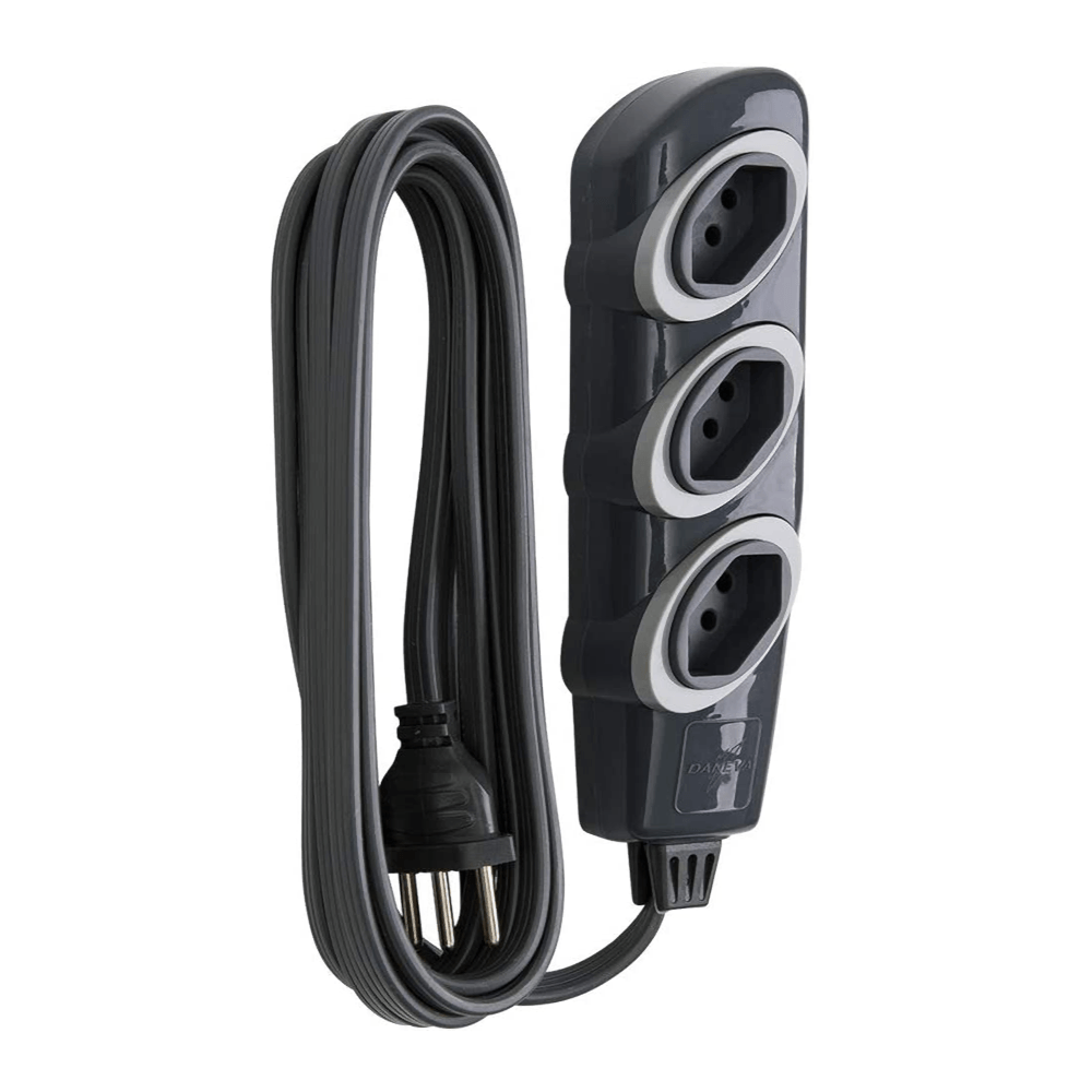 Extensão Elétrica Regua 250V 10A Fem 3X 2P+T Gr 3M DN1713 Daneva ...