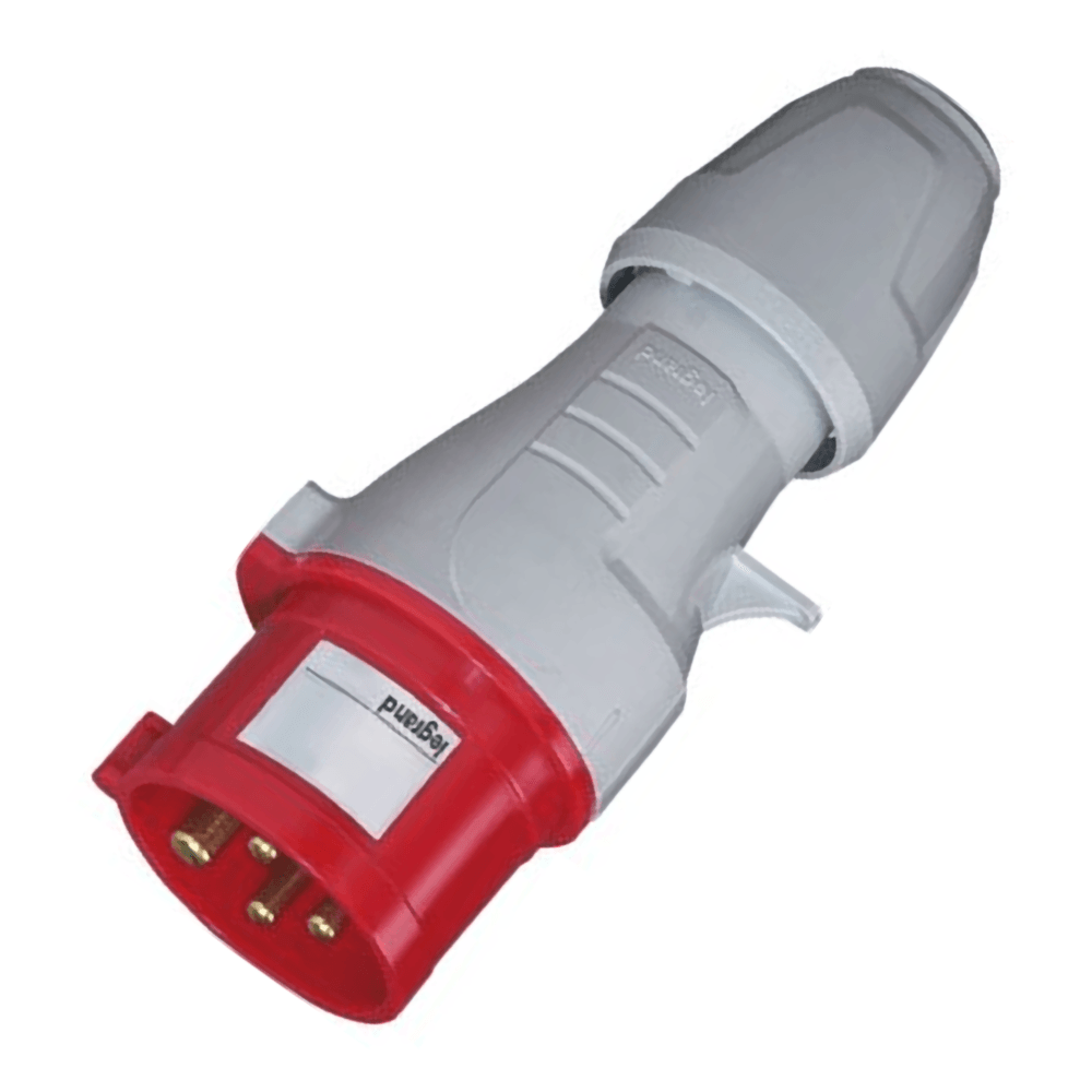 Plugue Industrial Reto Pino Pa 3P+N+T 16A 200-250V Vermelho P17 Tempra ...